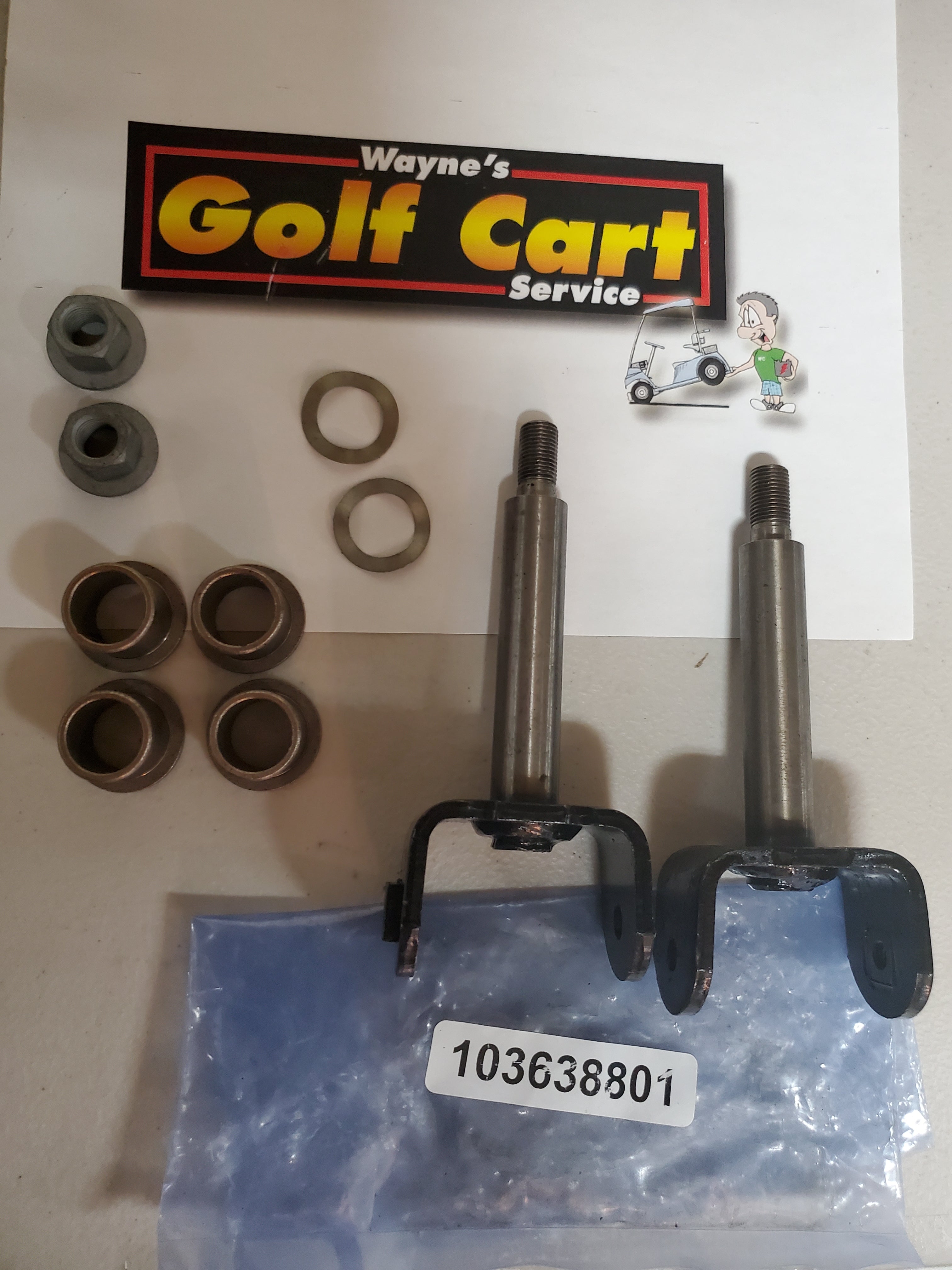 CLUB CAR PRECEDENT KING PIN JOINT KIT for Rebuilding front end of cart ...